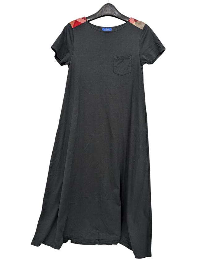 クレストブリッジ ブルーレーベル ワンピース 半袖 ロングワンピース ブラック 黒 チェック レッド 38 レディース BLUE LABEL CRESTBRIDG