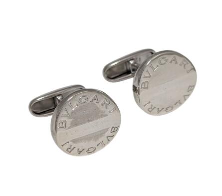 仕上げ済み ブルガリ カフス ＳＶ９２５ シルバー カフスボタン カフリンクス ブルガリブルガリ シルバー製 銀製 ＢＶＬＧＡＲＩ 【中古