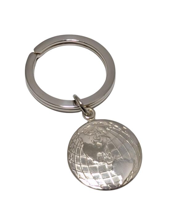 ティファニー キーリング キーホルダー 地球 アース 世界地図 地図 シルバー ＳＶ９２５ TIFFANY 【中古】