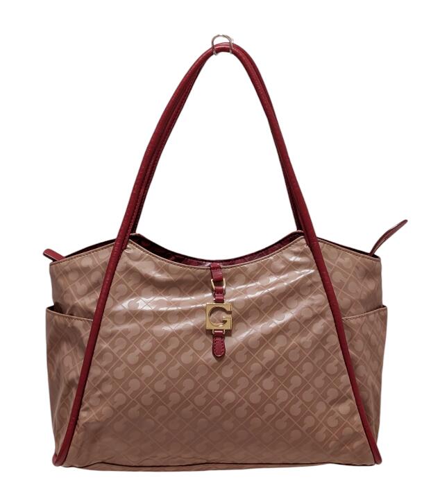 新品同様 ゲラルディーニ ソフティ トートバッグ ハンドバッグ ブラウン レッド 茶色 レディース 女性用 SOFTY 軽量 GHERARDINI 【中古】