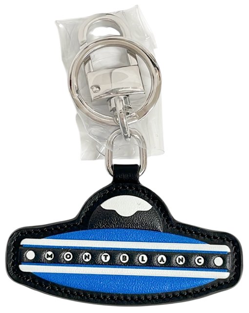 未使用 モンブラン キーフォブ マイスターシュティック キーホルダー ロゴ キーリング　牛革　レザー ブラック 黒 メンズ 紳士用 MONTBLA