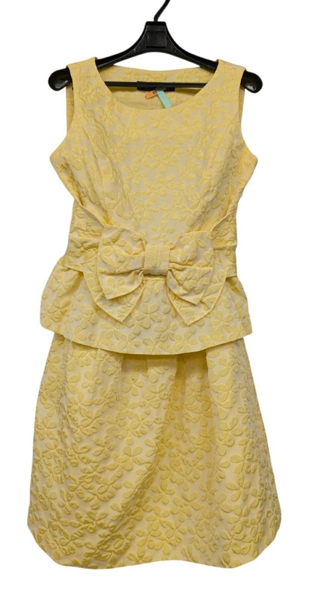 エムズグレイシー セットアップ　上下　ノースリーブ スカート イエロー 花柄 リボン りぼん レディース 38 M’S GRACY レディース　【中