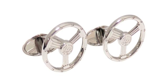 ダンヒル カフス ハンドル ステアリング SV925 シルバー製 カフリンクス カフスボタン Dunhill メンズ 紳士用 【中古】