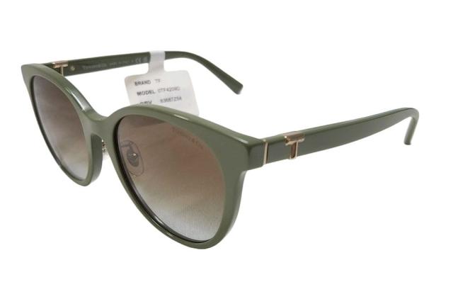未使用 ティファニー サングラス グリーン アイウェア　カーキ　ティファニーT ラウンド Tiffany & Co. TF4209-D ＴＩＦＦＡＮＹ レディ