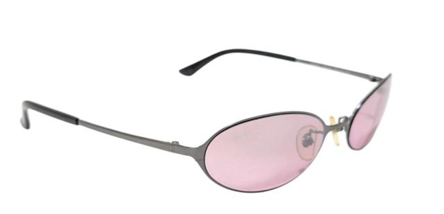 Ray-Ban レイバン サングラス RB3205 55□19 メタルフレーム ガンメタリック パープル メンズ レディース 【中古】
