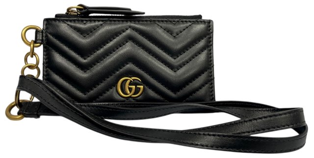 グッチ GUCCI ダブルG ストラップ キルティング ケース カードホルダー カードケース 小銭入れ ネックストラップ付き ストラップ
