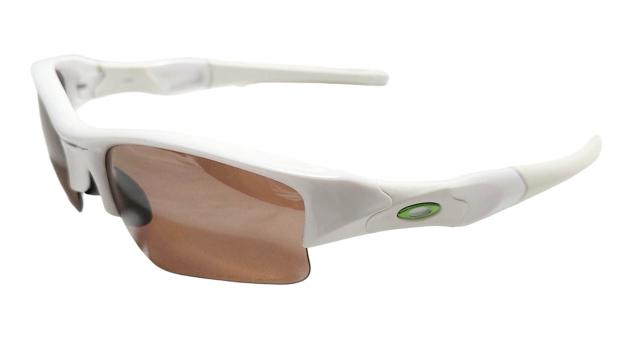 オークリー サングラス フラックジャケット Flak Jacket  白 偏光レンズ ホワイト メンズ レディース OAKLEY スポーツサングラス 【中古