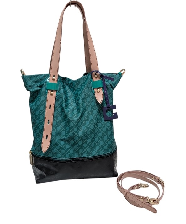 ゲラルディーニ トートバッグ ショルダーバッグ ソフティ ハンドバッグ レディース グリーン ブラック 黒 GHERARDINI　レディース 【中古