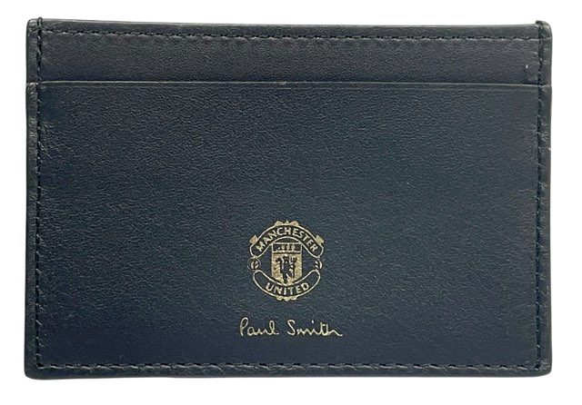 ポールスミス マンチェスターユナイテッド カードケース パスケース IDケース 定期入れ スタジアム レザー ロゴ ブラック 黒 マチ無し メ