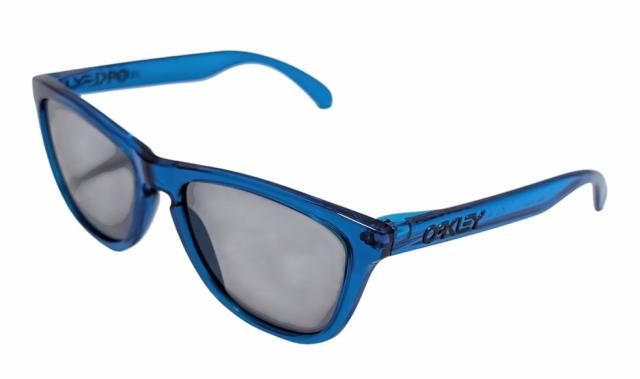 オークリー　サングラス フロッグスキン 24-250 FROGSKINS クリア ブルー OAKLEY メンズ レディース  【中古】