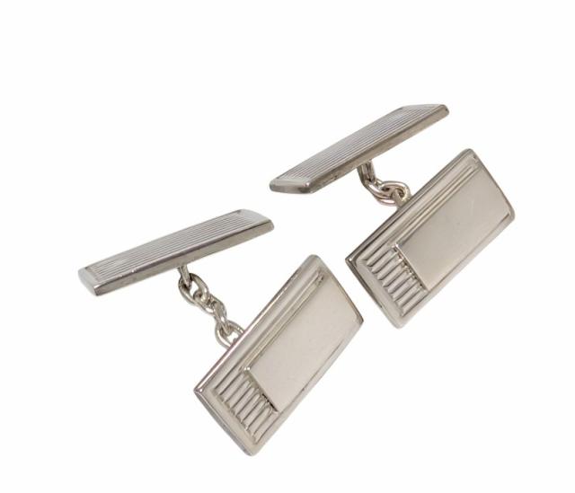 グッチ スクエア カフス SV925 デザインカフス カフリンクス アクセサリー シルバー925 カフスボタン メンズ 銀製品 GUCCI 【中古】