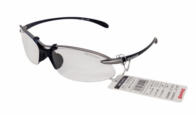 新品同様 スワンズ SWANS サングラス スポーツサングラス メンズ レディース AMZ-SA-522 日本製 ブルーネイビー クリア 黒 調光レンズ UV