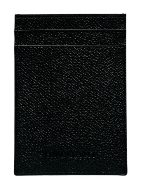 未使用 ブルガリ カードケース パスケース 定期入れ 薄型 クラシコ メンズ レザー ブラック 黒 名刺入れ BVLGARI　20343　【中古】