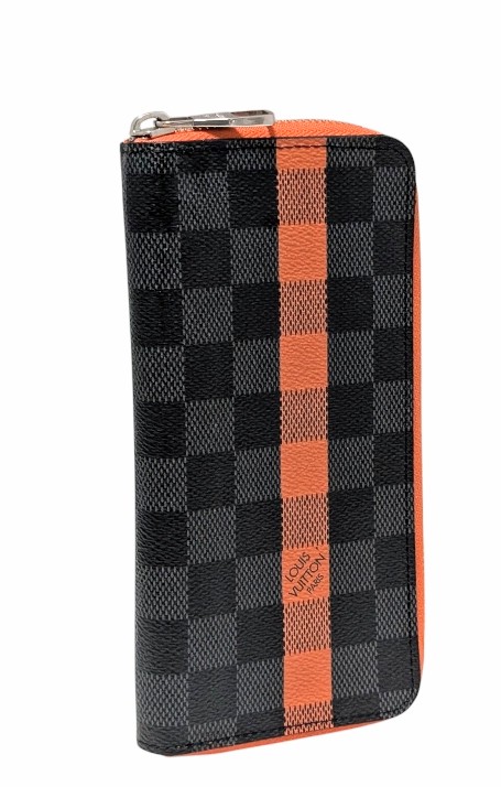 ルイヴィトン ポルトフォイユ ヴァスコ 長財布 ダミエグラフィットコメット オレンジ N63308 ジップアラウンド ジッピー ラウンドファス