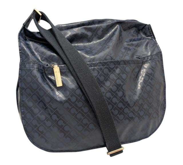 ゲラルディーニ ショルダーバッグ ソフティ ネイビー 斜め掛け 濃紺 GH0260 レディース 女性用 ODISSEY GHERARDINI 【中古】