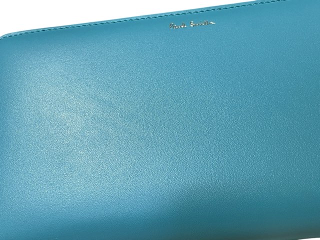 未使用 ポールスミス ラウンドファスナー 長財布 VPS626 ターコイズ
