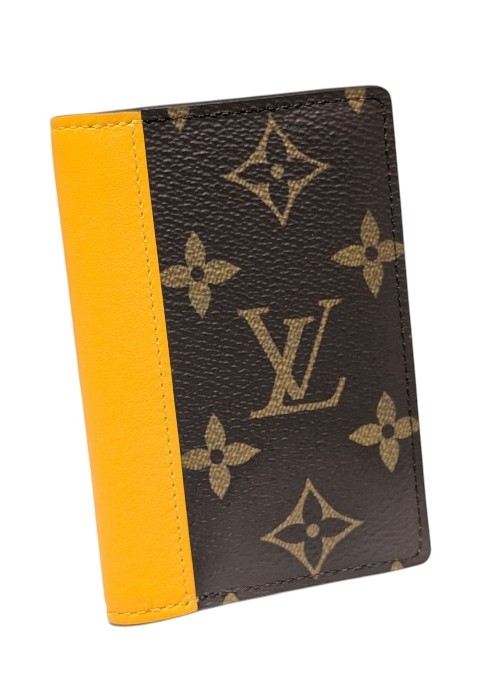 ルイヴィトン カードケース 名刺入れ オーガナイザー ドゥ ポッシュ モノグラム マカサー イエロー M12834 LOUIS VUITTON  【中古】