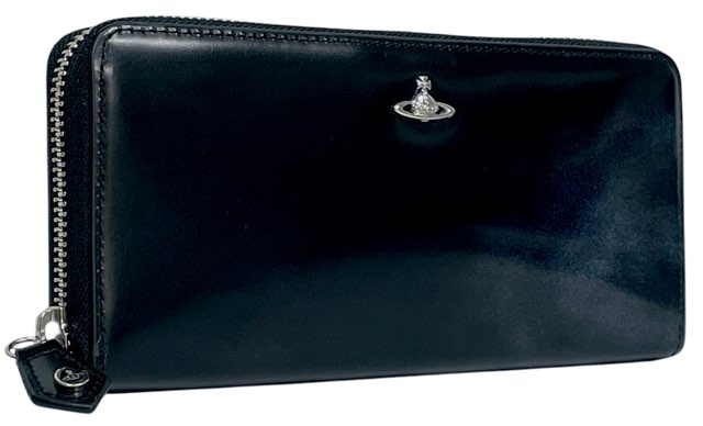 未使用 ヴィヴィアンウエストウッド 財布 ラウンドファスナー ブラック　黒 グレー 長財布 メンズ レディース オーブ ３Dオーブ アドヴァ