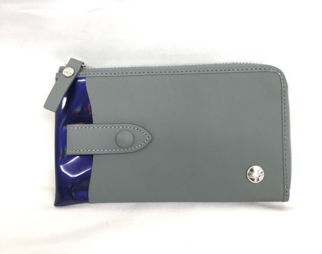 未使用 ヴィヴィアンウエストウッド ホログラム L字ファスナー 長財布 ブルー 青  マルチケース　財布　VWK522  ウォレット 長サイフ メ