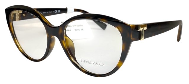 未使用 ティファニー 眼鏡 メガネフレーム TF2255 Tデザイン ブラウン 茶色 べっ甲柄 スクエア ウェリントン メンズ レディース Tデコ T