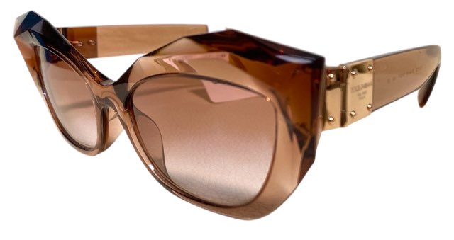 未使用 ドルチェ&ガッバーナ サングラス ドルガバ ロゴ DG DG6123  ピンク ピンクベージュ グラデーション クリア  アイウェア DOLCE&GAB