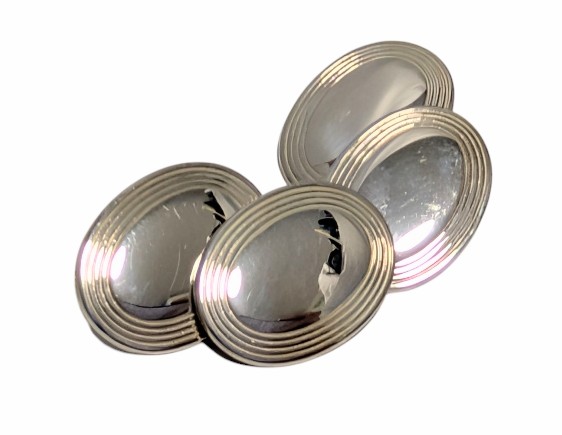 ティファニー カフス カフリンクス ヴィンテージ オーバル クラシックリンク 旧式 シルバー製 SV925 メンズ アクセサリー TIFFANY シルバ