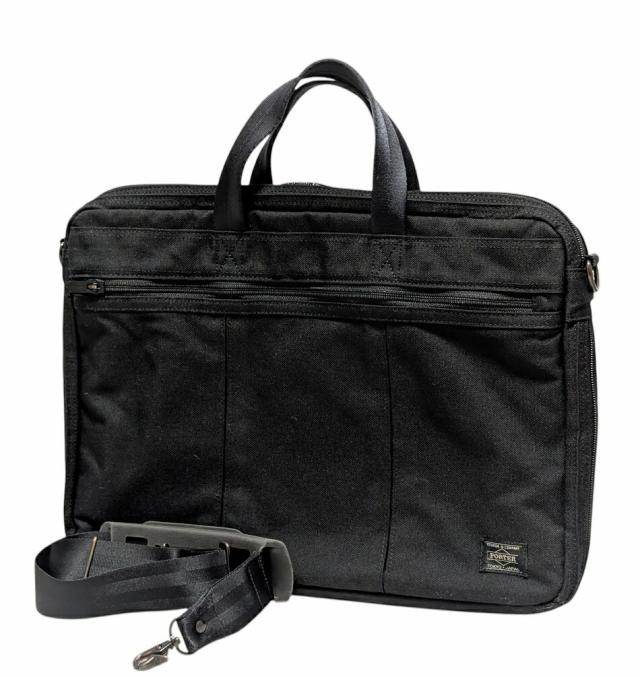 ポーター ブリーフケース ビジネスバッグ 2WAY TENSION ブラック 黒 ショルダーバッグ コーデュラナイロン キャンバス テンション メンズ
