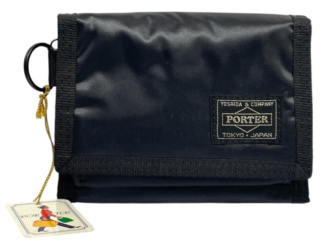 未使用　ポーター　カプセル ウォレット 555-06439 PORTER CAPSULE コンパクト財布 WALLET サイフ 吉田カバン　日本製　ブラック　黒　【