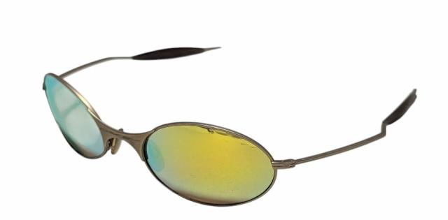 オークリー サングラス メタルフレーム イーワイヤー E-WIRE マットゴールド ライムゴールドミラーレンズ 艶消し ゴールド メンズ レディ