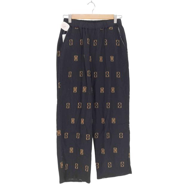 USED古着(ユーズドフルギ) {{a view from here}}25SS CRAPE EMBROIDERY PANTS domestic レディース EUR：38 【中古】【ブランド古着バズストア】