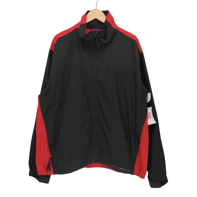 POLO SPORT RALPH LAUREN(ポロスポーツラルフローレン) 90s 裾ロゴ プリント スタンドカラー バイカラー ジップアップ ジャケット メンズ import：XL 【中古】【ブランド古着バズストア】