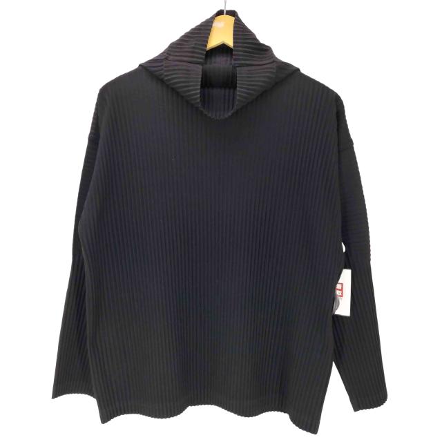 HOMME PLISSE ISSEY MIYAKE(オムプリッセイッセイミヤケ) PLEATS プリーツ ハイネック カットソー メンズ JPN：2 【中古】【ブランド古着バズストア】
