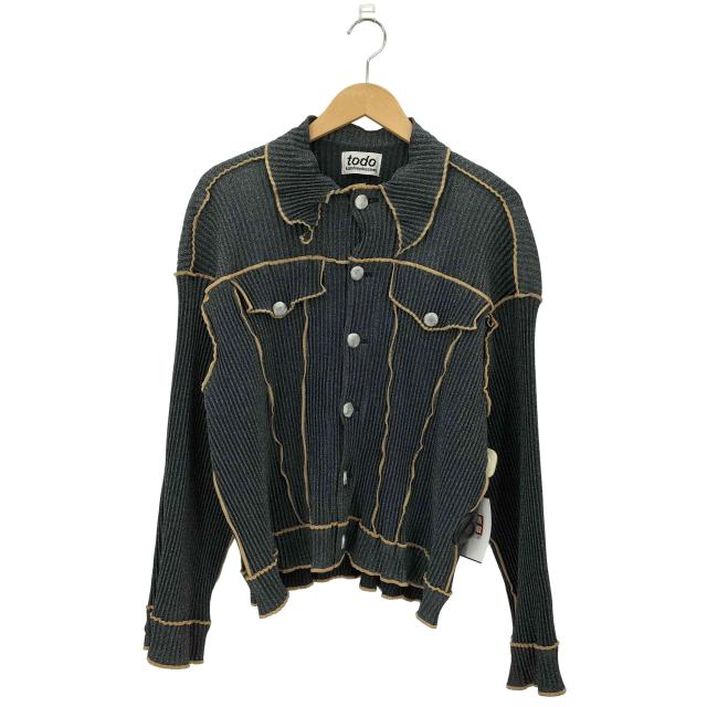 todo kotoha yokozawa(トゥードゥーコトハヨコザワ) denim like pleats jacket デニムライク プリーツ ジャケット レディース 表記無 【中古】【ブランド古着バズストア】