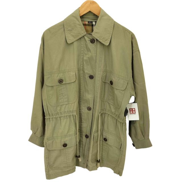 BURBERRYS(バーバリーズ) 70-80S 裏地 ノバチェック 比翼 ジップアップ フィールド ジャケット レディース 表記無 【中古】【ブランド古着バズストア】