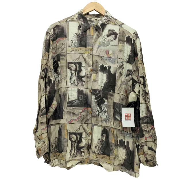 WACKO MARIA(ワコマリア) 伊藤晴雨 総柄 L/S 開襟 レーヨンシャツ メンズ JPN：L 【中古】【ブランド古着バズストア】
