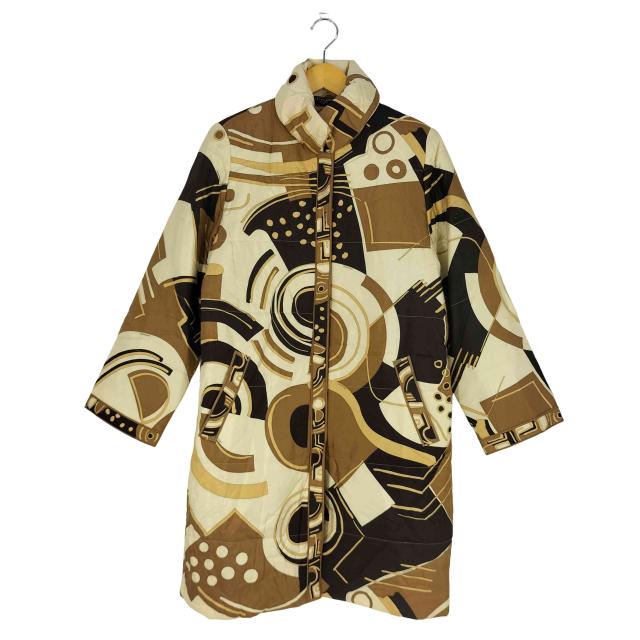 LEONARD(レオナール) シルク スカーフ柄 中綿コート  レディース JPN：11号 【中古】【ブランド古着バズストア】