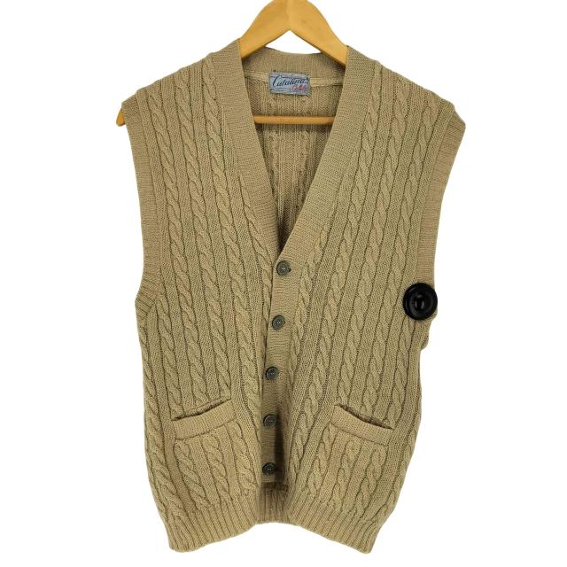 Catalina(カタリナ) 40S~ ウール ケーブルニットベスト メンズ 表記無 【中古】【ブランド古着バズストア】