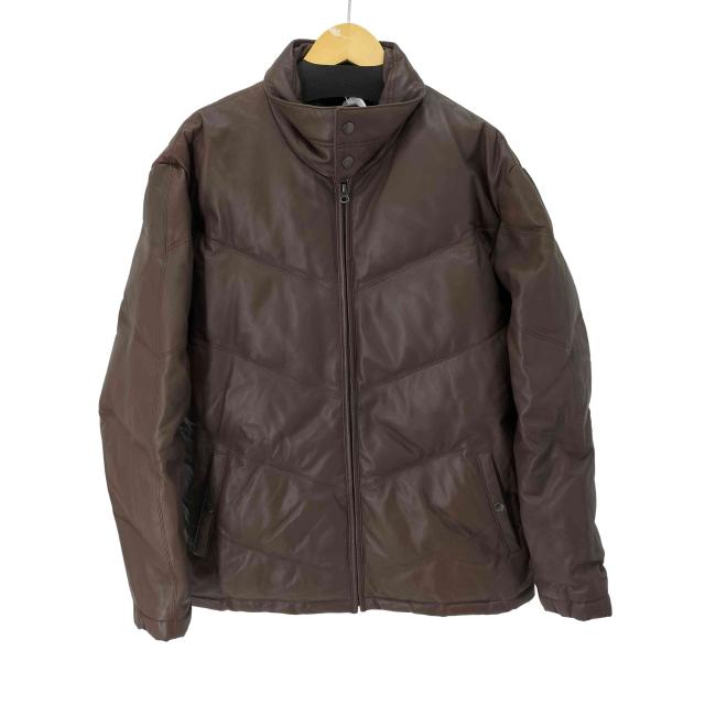 USED古着(ユーズドフルギ) Oliver Brown 羊革 レザーダウンジャケット メンズ  LL【中古】【ブランド古着バズストア】