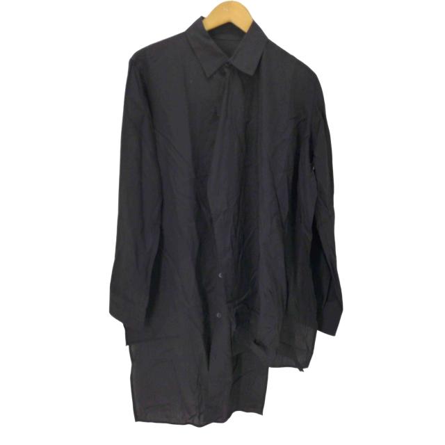 Yohji Yamamoto(ヨウジヤマモト) collections CELLULOSE POPLIN FRONT KNOT DETAIL BLOUSE レディース  1【中古】【ブランド古着バズストア】