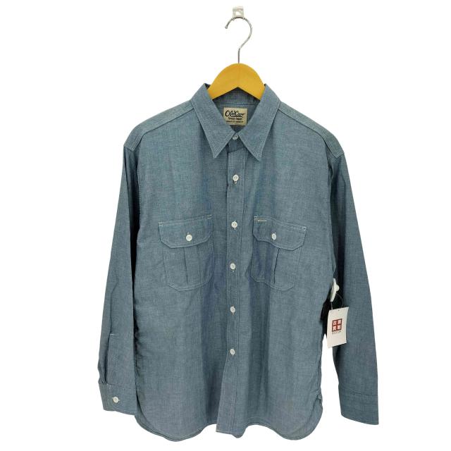 OLD CROW(オールドクロウ) CROW L/S WORK SHIRTS フロントポケット デニムシャンブレー長袖シャツ メンズ  M【中古】【ブランド古着バズストア】
