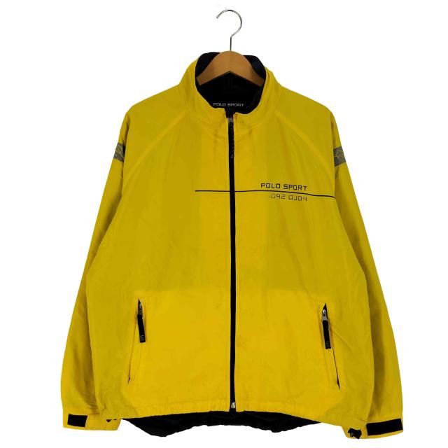 POLO SPORT RALPH LAUREN(ポロスポーツラルフローレン) 90S 裏地フリース 裾ドローコード ジップアップ ナイロンジャケット メンズ import：L 【中古】【ブランド古着バズストア】