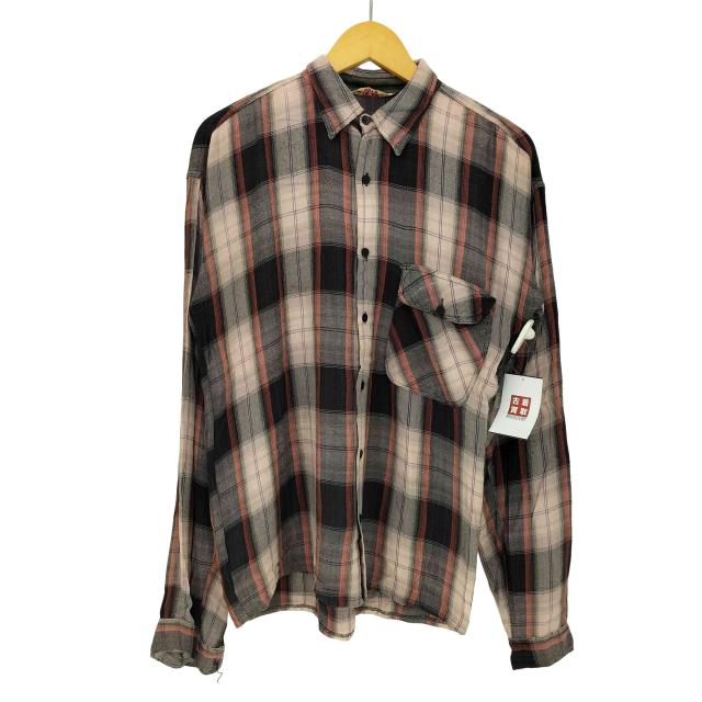 USED古着(ユーズドフルギ) FLYER オンブレチェック シャツ メンズ import：M 【中古】【ブランド古着バズストア】