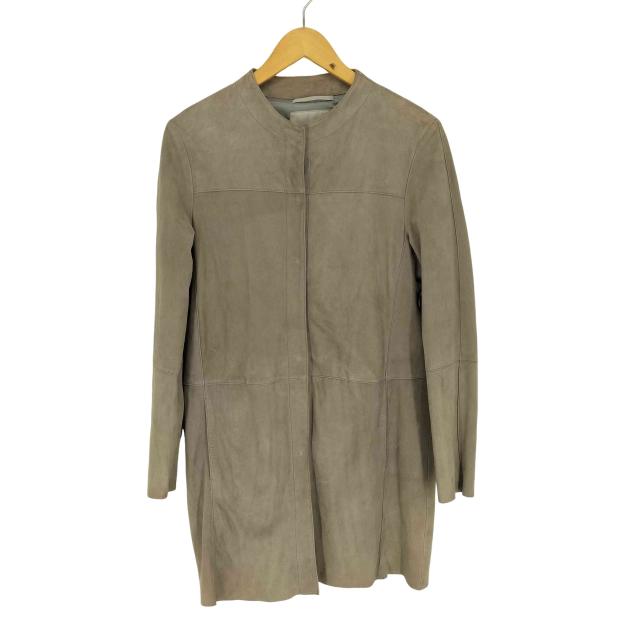 USED古着(ユーズドフルギ) {{JAN MAYEN}}MOORER製 ゴートレザーミドル丈コート レディース  42【中古】【ブランド古着バズストア】