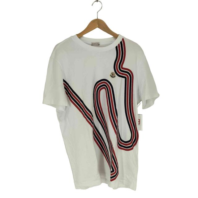 MONCLER(モンクレール) フロントプリントクルーネックTシャツ メンズ  XL【中古】【ブランド古着バズストア】