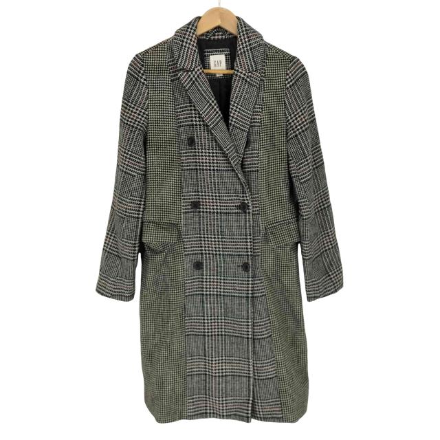Gap(ギャップ) 千鳥格子 切り替えチェスターコート レディース import：XS 【中古】【ブランド古着バズストア】