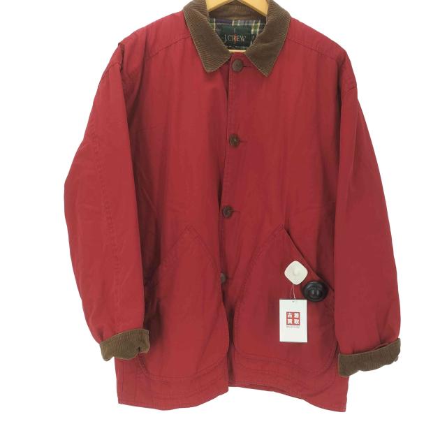 J.CREW(ジェイクルー) 90S Hunting Jacket 巨人タグ 裏地チェック 襟コーデュロイ ハンティング ジャケット メンズ import：M 【中古】【ブランド古着バズストア】