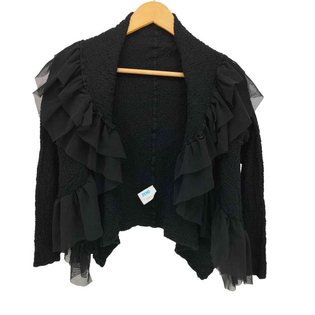 me ISSEY MIYAKE(ミー イッセイミヤケ) 07AW 襟シフォンデザイン カリフラワー ランダムプリーツ カーディガン レディース 表記無 【中古】【ブランド古着バズストア】