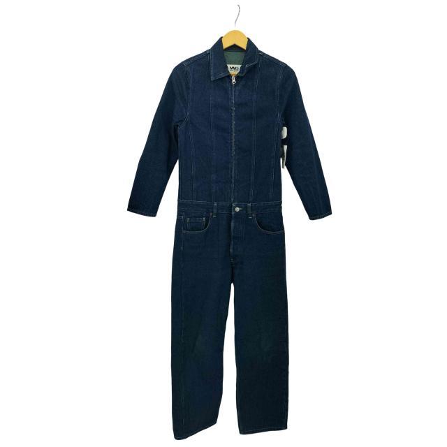 MM6 Maison Margiela(エムエムシックスメゾンマルジェラ) イタリア製 インディゴ ジップアップ ジップフライ デニムオールインワン レディース  36【中古】【ブランド古着バズストア】