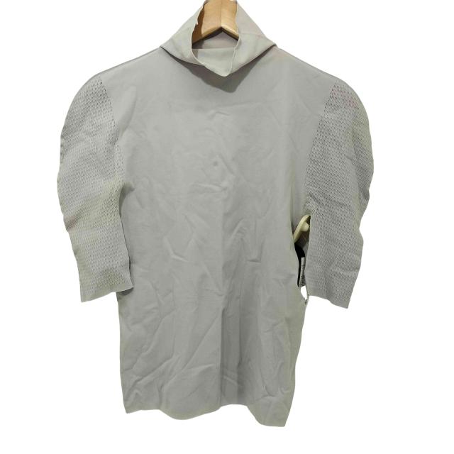 PLEATS PLEASE ISSEY MIYAKE(プリーツプリーズイッセイミヤケ) A-POC INSIDE ナイロン ストレッチ メッシュ切替 半袖 カットソー レディース 表記無 【中古】【ブランド古着バズストア】