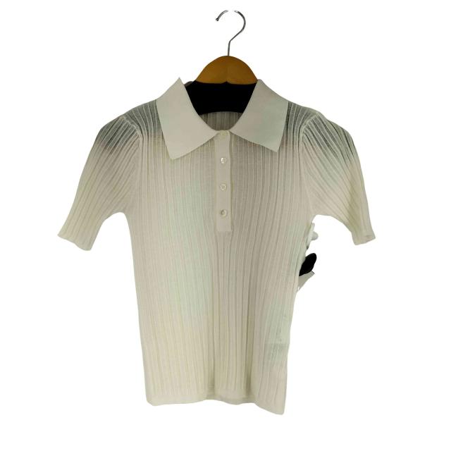 FRAY I.D(フレイアイディー) シルクブレンドシアーリブニットポロ レディース ONE SIZE 【中古】【ブランド古着バズストア】